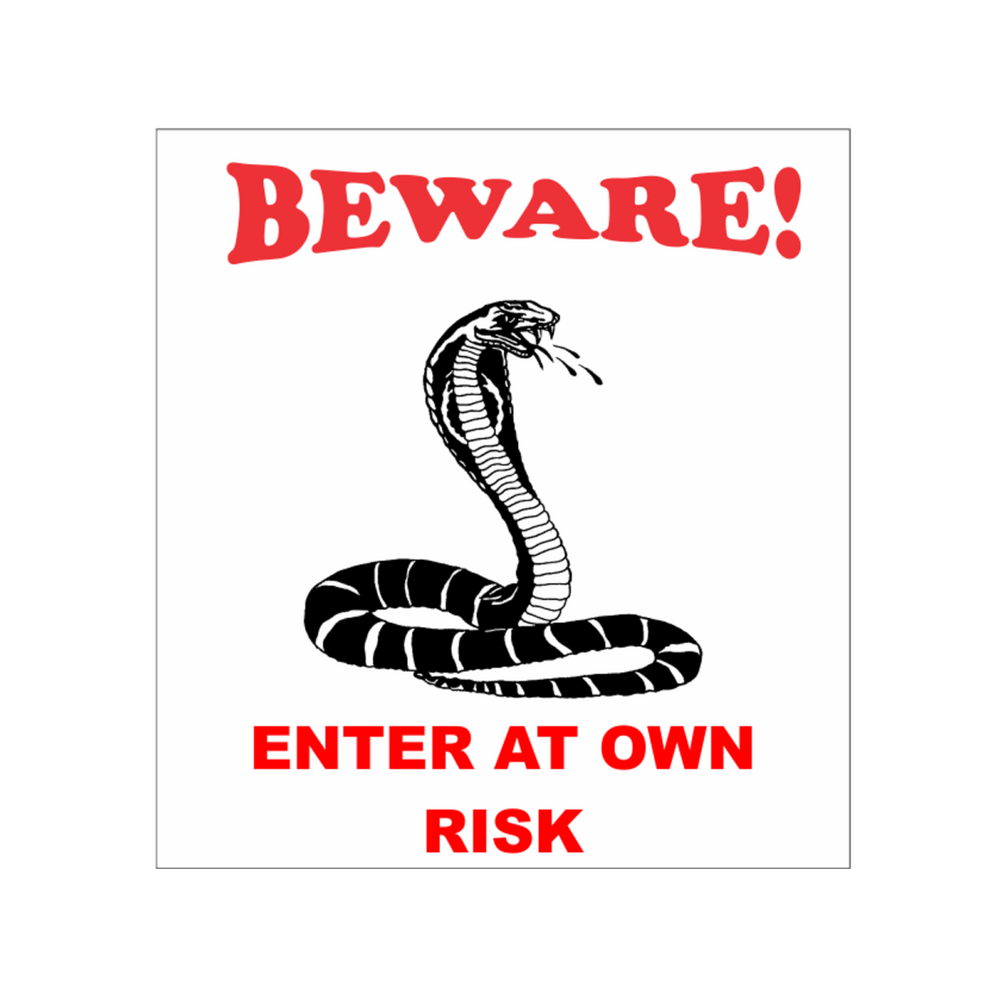Beware Snake Sign | Reptile Warning Plaque for Vivariums & Pet Areas ...